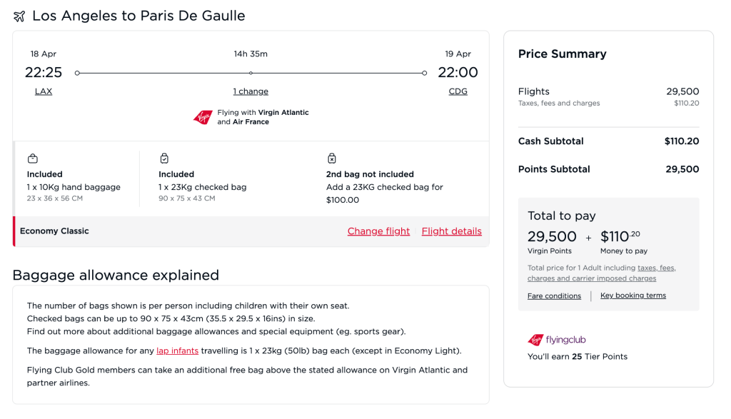 Virgin Atlantic Award Tickets Redemption Guide | TripPlus